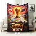 2026 US-Canada-Mexico Football World Cup Flannel Blanket, skin-friendly ...