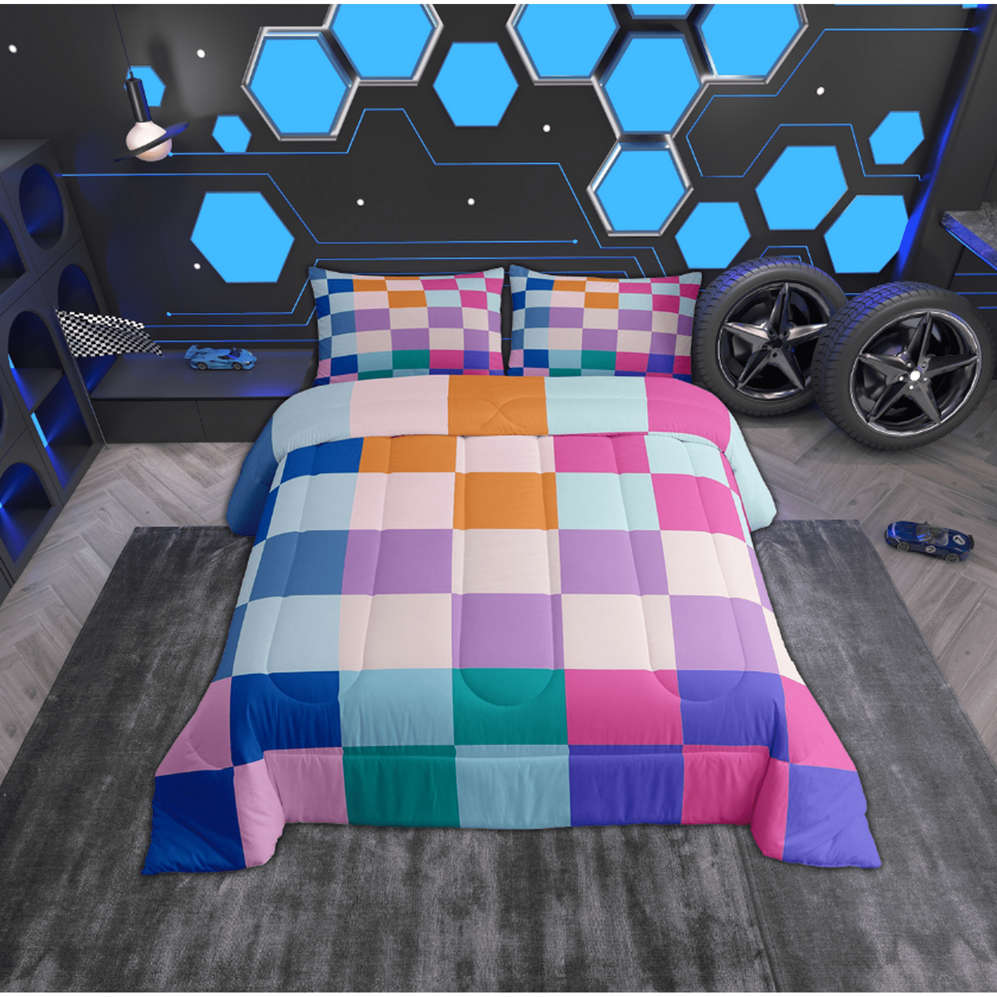 Click here for Erosebridal Checkered Gingham Bedding Full Comfort... prices