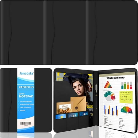 5 Pack Business Padfolio Portfolio with Letter Size Writing Notepads ...