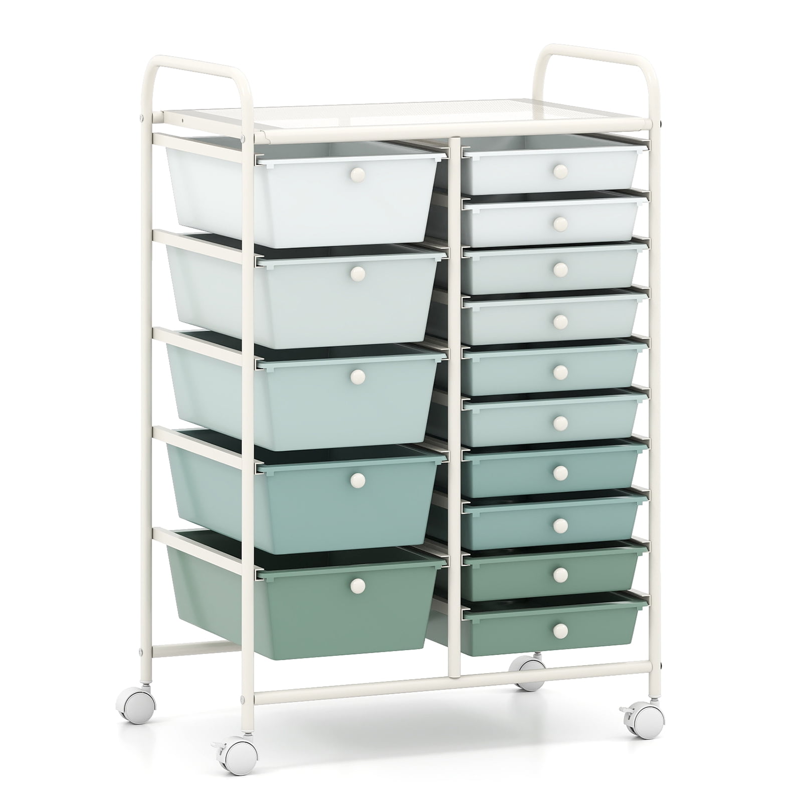 Click here for Gymax 15-Drawer Rolling Storage Cart Mobile Cart W... prices