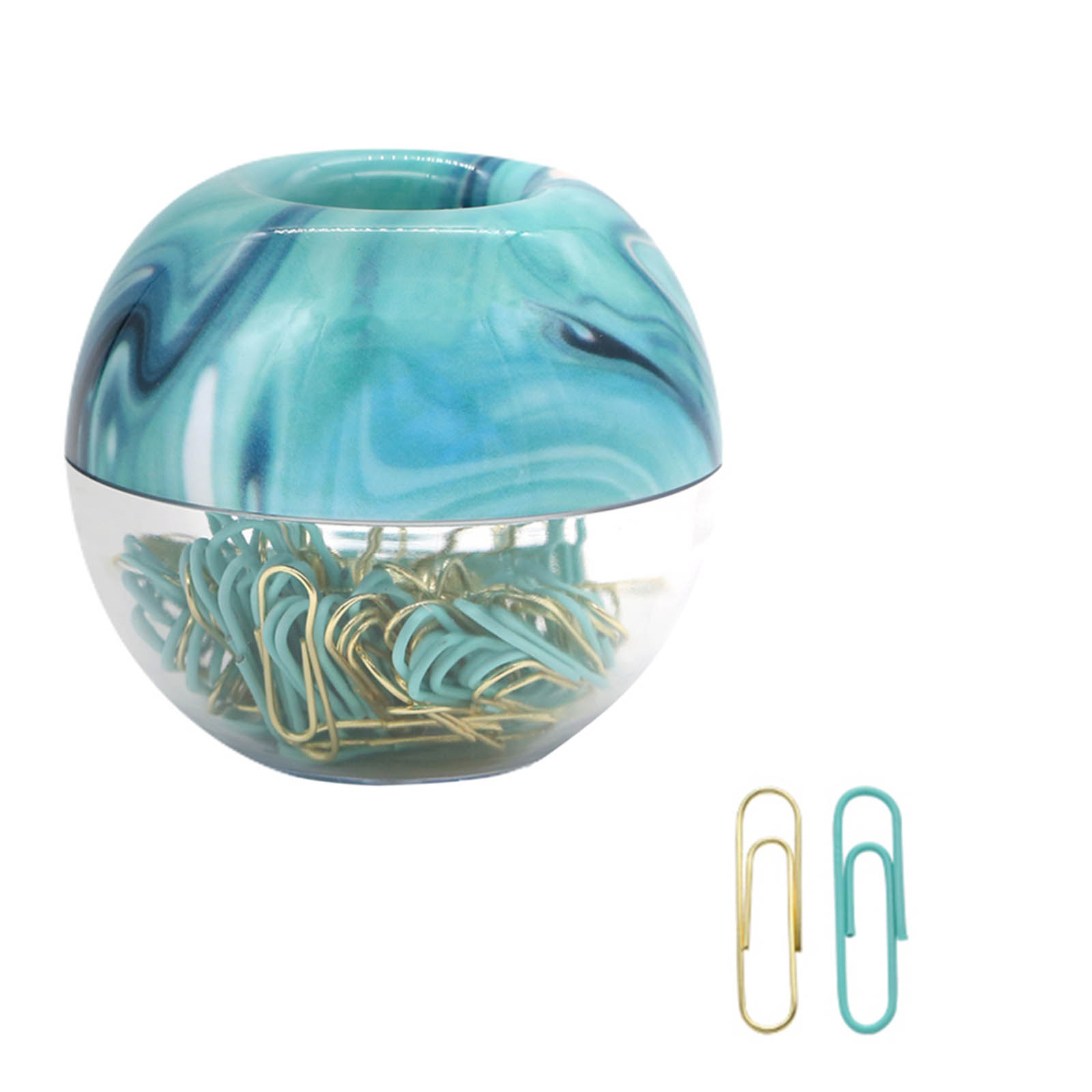 Magnetic Paperclips Dispenser Holder Box Round Paper Clips Desk ...