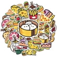 35pcs-50pcs Cute Food Decals Stationery Stickers Snack Decals Kids ...