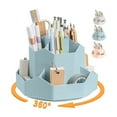 Newly Upgraded Large Capacity Rotating Pen Holder Storage Student ...