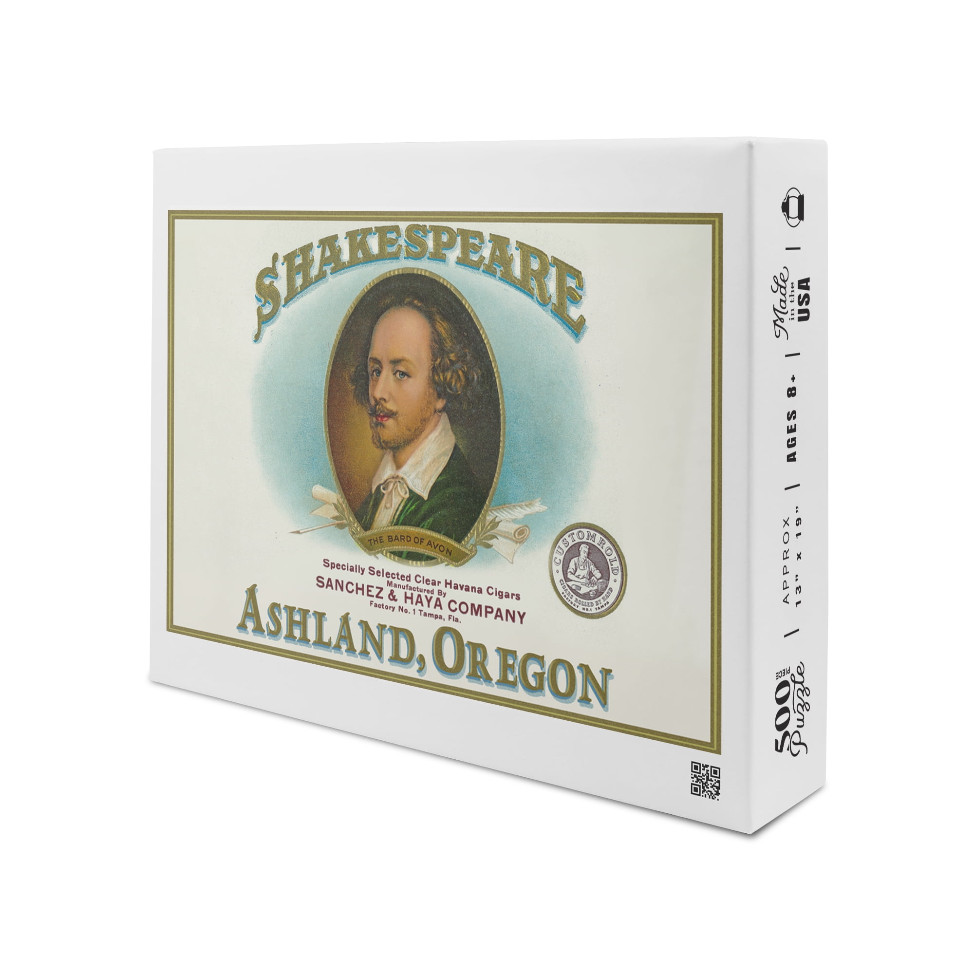 Ashland, Oregon, Shakespeare Cigar Box Label (19x27 inches, Premium 500 ...