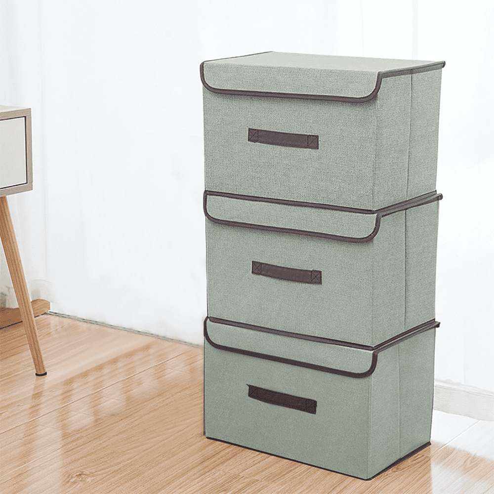 IM Lashes Fabric storage boxes and storage boxes, with handles and flip ...