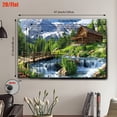 2D Flat, 1pcs, 2D Flat Canvas Painting--Unframed, Countryside Snowscape ...