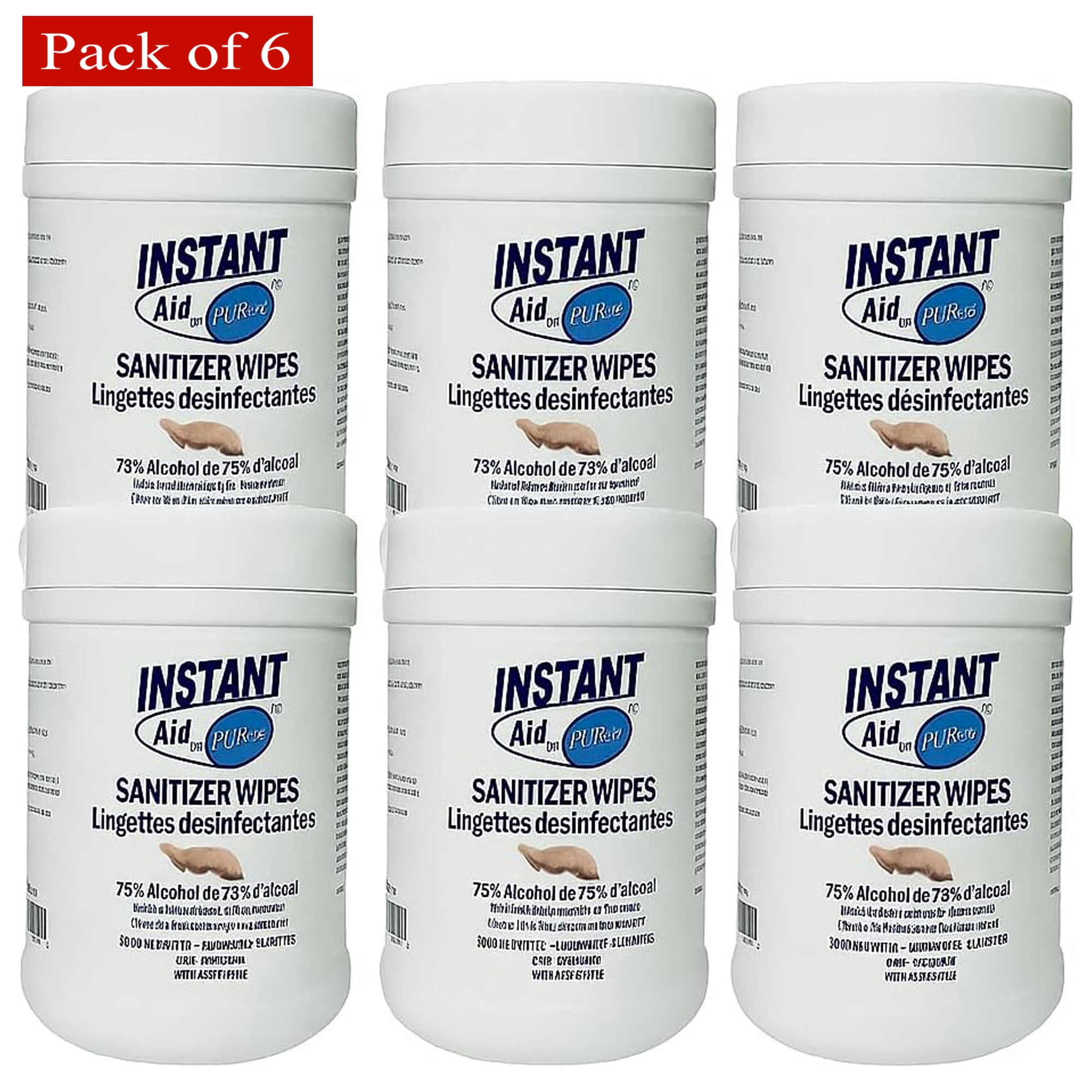 Click here for Instant Aid 75 Alcohol Wipes - 6 Pack - 100 Per Pa... prices