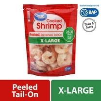 Great Value Frozen Raw Super Colossal Shell-on Tail-on Easy Peel Shrimp ...