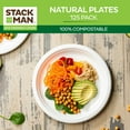 Stack Man 10 in. Compostable Disposable Paper Plates [125-Pack] - Heavy ...