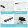 Nazhura Plastic Storage Bin, Clear Stackable and Nestable Storage Boxes ...