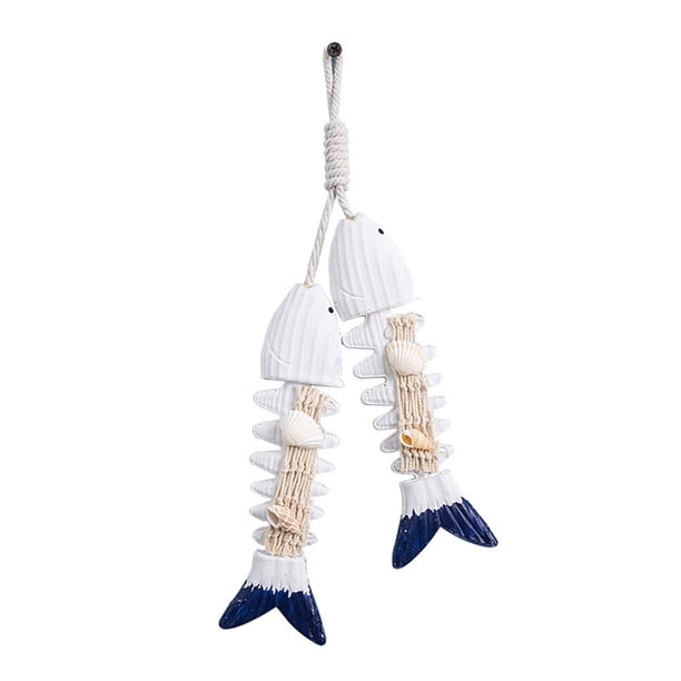 ShenMo Wooden Fish Decorations Nautical Decoration for Wall Decor Door ...