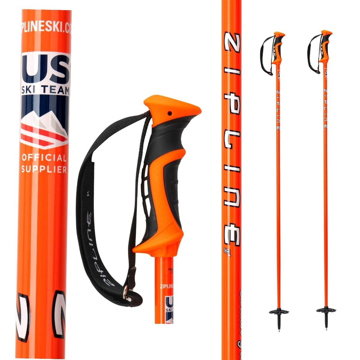 Zipline Blurr 16.0 Graphite Composite Ski Poles - Walmart.com
