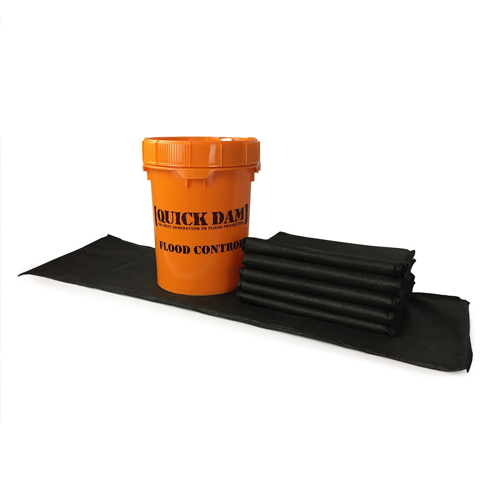 Quick Dam Grab & Go Flood Kit - 1ft x 4ft Jumbo Flood Bags - 5/bucket ...