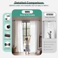 2 Pack Wood Curtain Rods for Windows 48 to 84 Inch,1'' Diameter Drapery ...