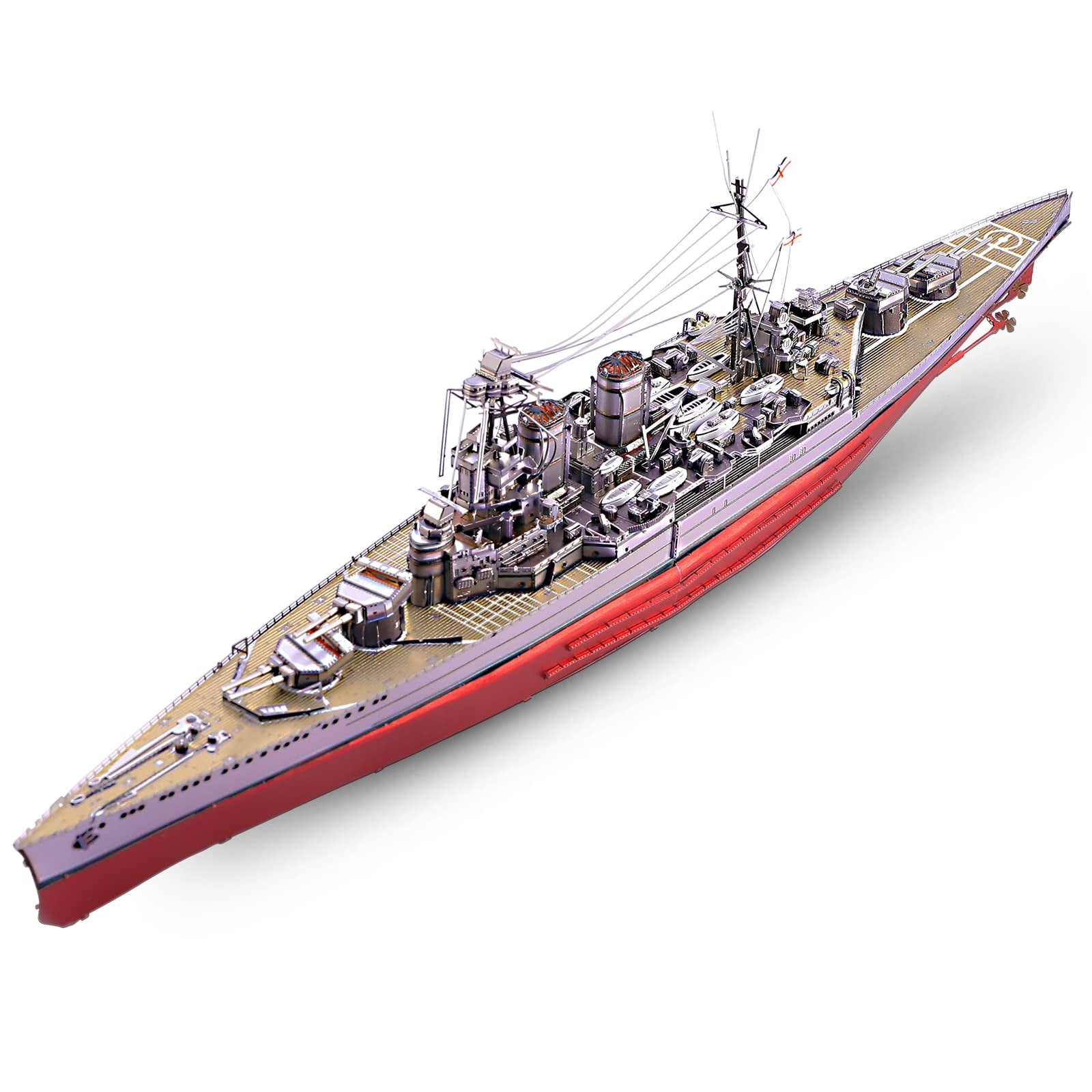 Piececool HMS Hood Battleship 3D Metal Puzzle Kit, 270 Pcs DIY Warship ...