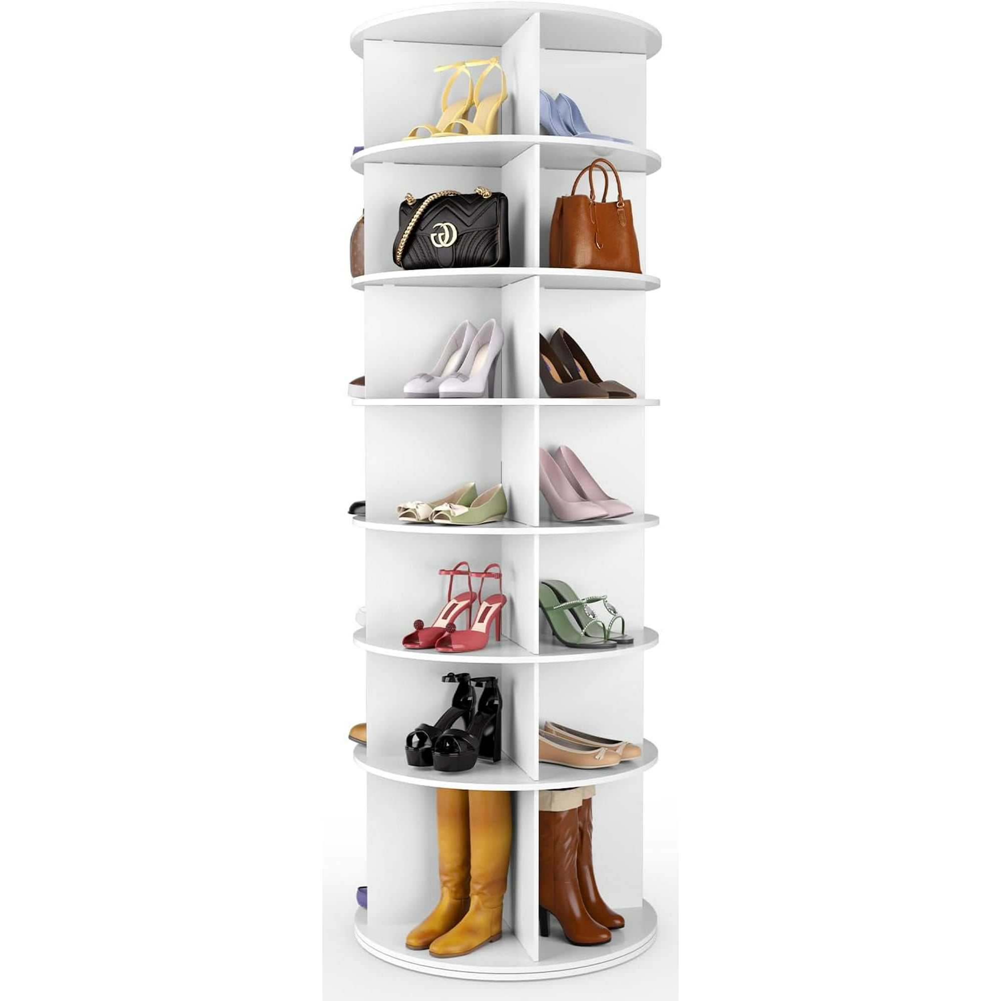 Click here for Unbranded 7 Tier Rotating Shoe Rack Tower With 8 P... prices