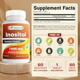 (3 pack) Best Naturals Inositol 1000 mg 60 Tablets - Walmart Business ...