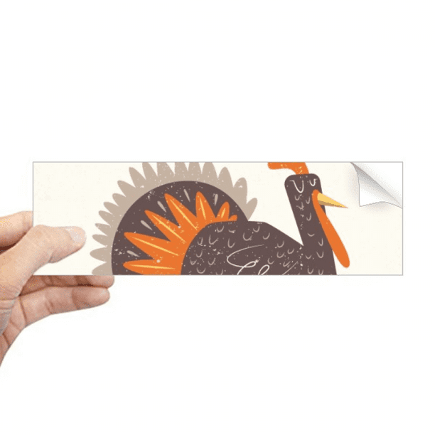 Thanksgiving Day Turkey Pattern Rectangle Bumper Sticker Notebook ...