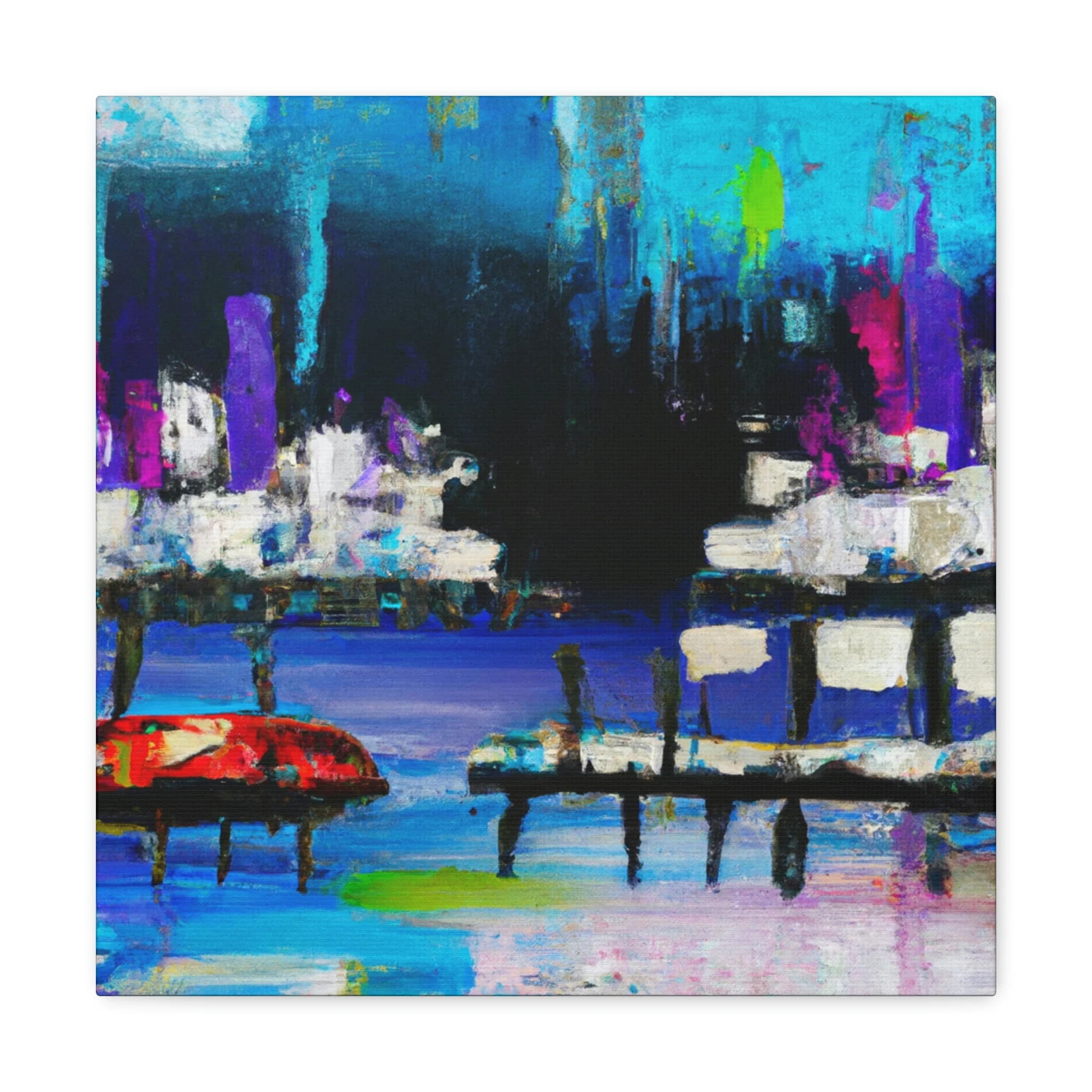 Pontoon Boating Reflection - Canvas - Walmart.com