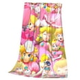 Princess Peach Sweet Soft Bedding Fleece Blanket Fuzzy Blanket ...