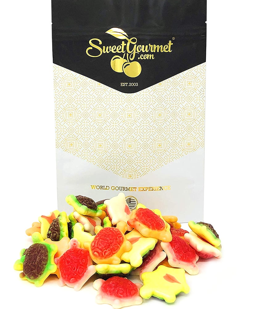 SweetGourmet Gummi Filled Turtles Candy | Two Layer Fruit Flavor Gummy ...