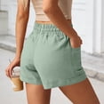 AGKIZG Women Solid Color Cargo Shorts with Pockets Elastic Waist ...