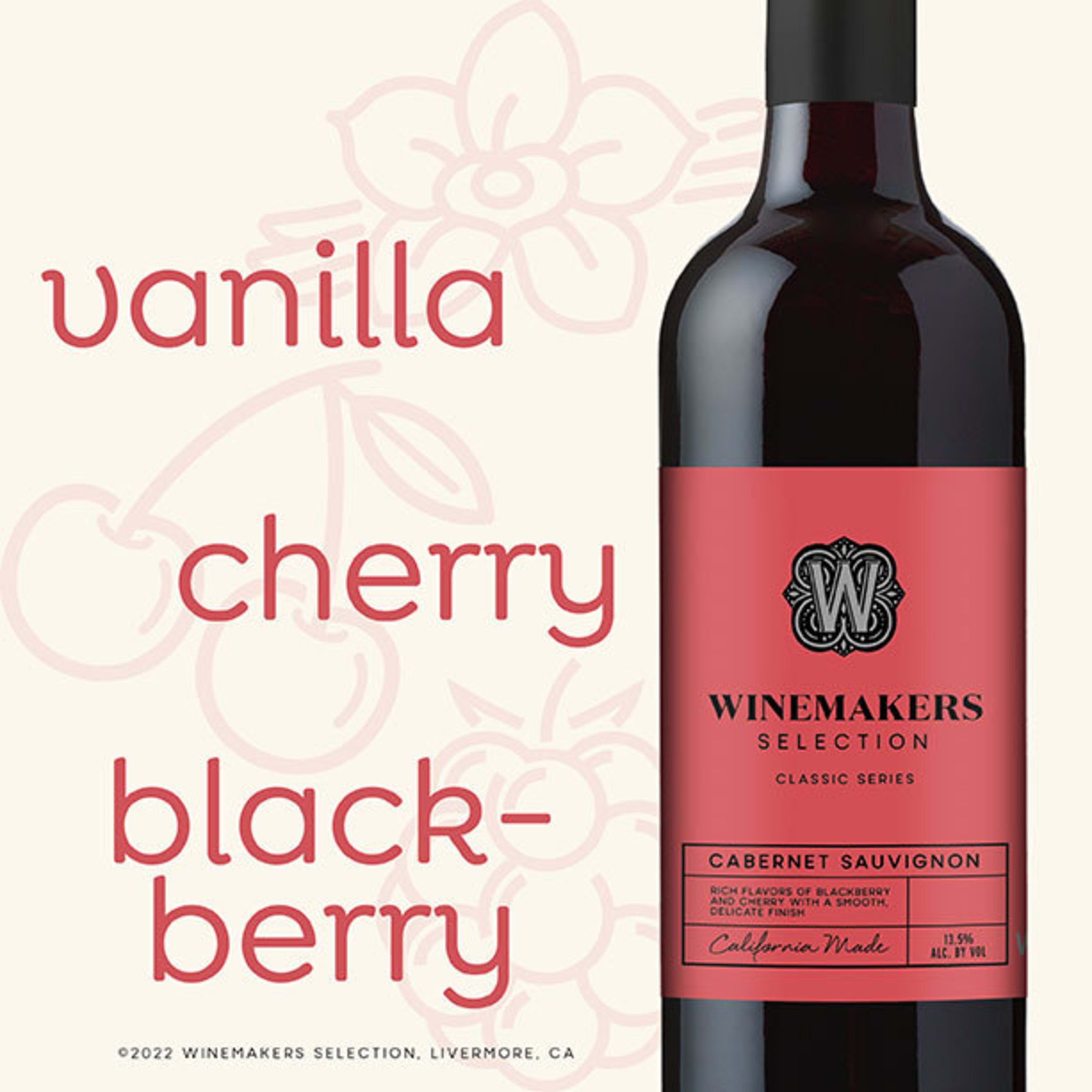 Winemakers Selection Cabernet Sauvignon Red Wine – 750ml, 2018