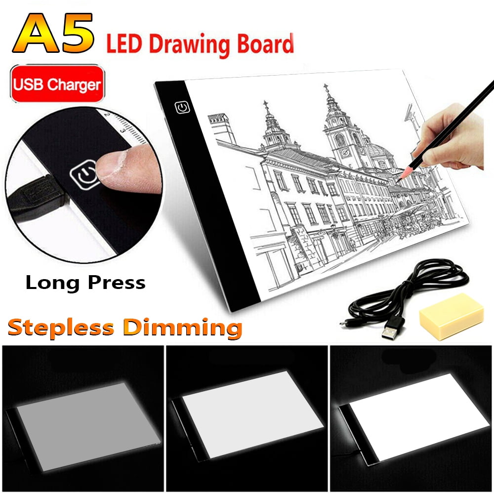 Portable Tracing LED Board Light Box, Ultra-Thin Adjustable USB Power ...