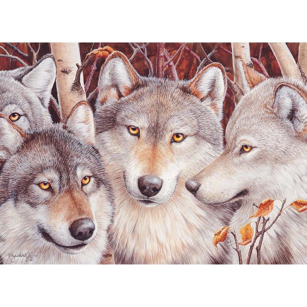 Cobble Hill Wolf Crowd Jigsaw Puzzle - Walmart.com