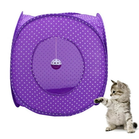 Flexible Pop Out Cat Kitty Play Cube Expandable Play Tunnel Cat Toys ...