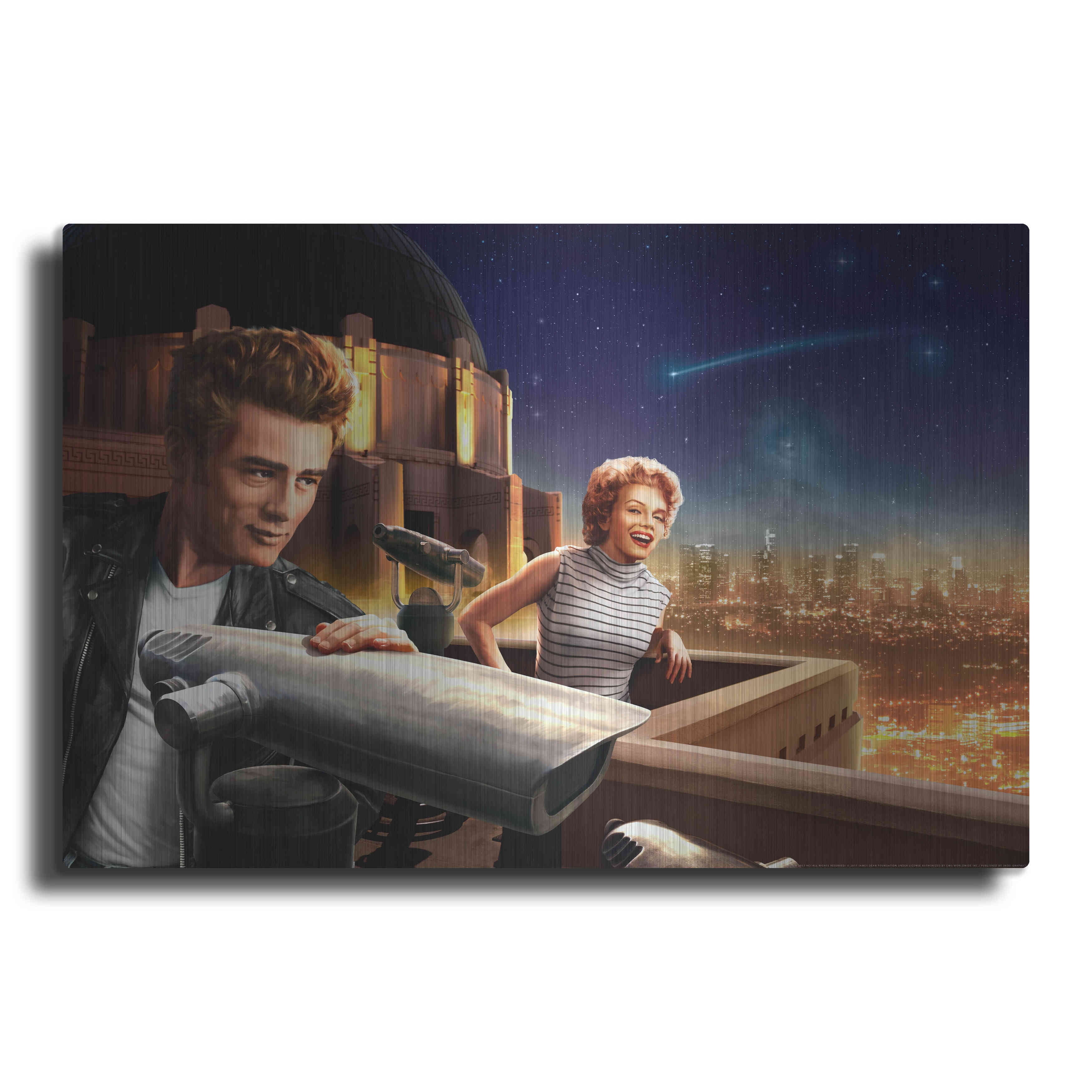 Luxe Metal Art 'Starry Night' by JJ Brando, Metal Wall Art, 16"x12 ...