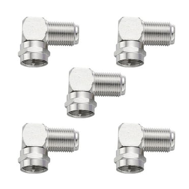 PREMISA™ F-TYPE RIGHT ANGLE ADAPTER 90° FEMALE F TO MALE F CONNECTOR (8 ...