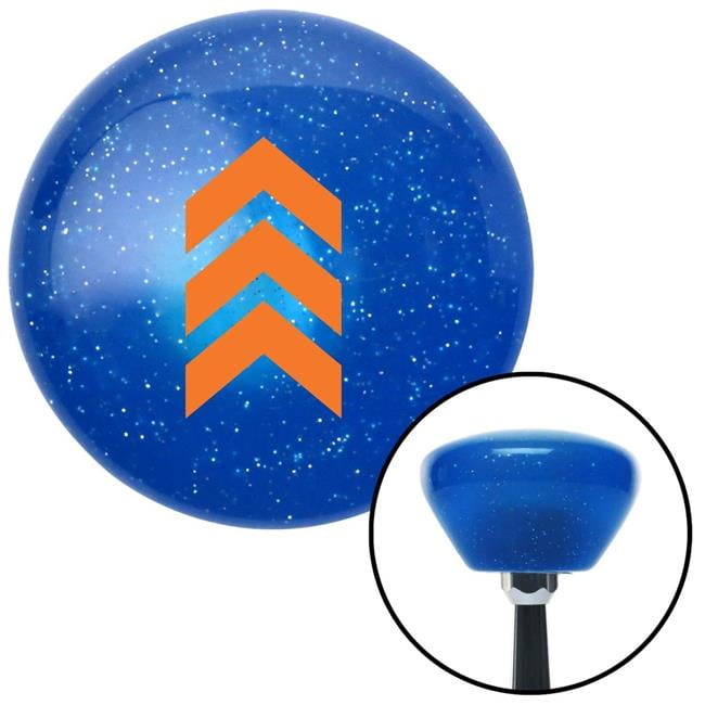 American Shifter Orange Military Arrows Up Blue Retro Metal Flake Shift Knob with M16 x 1.5 ...