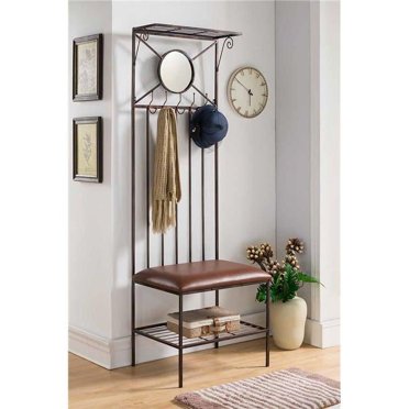 KB 70.5 x 26 x 19 in. Metal Corner Hall Tree - Copper - Walmart.com