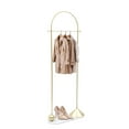 Clothing Rack Portable Gold Coat Rack Stylish Gold Freestanding Rack W ...