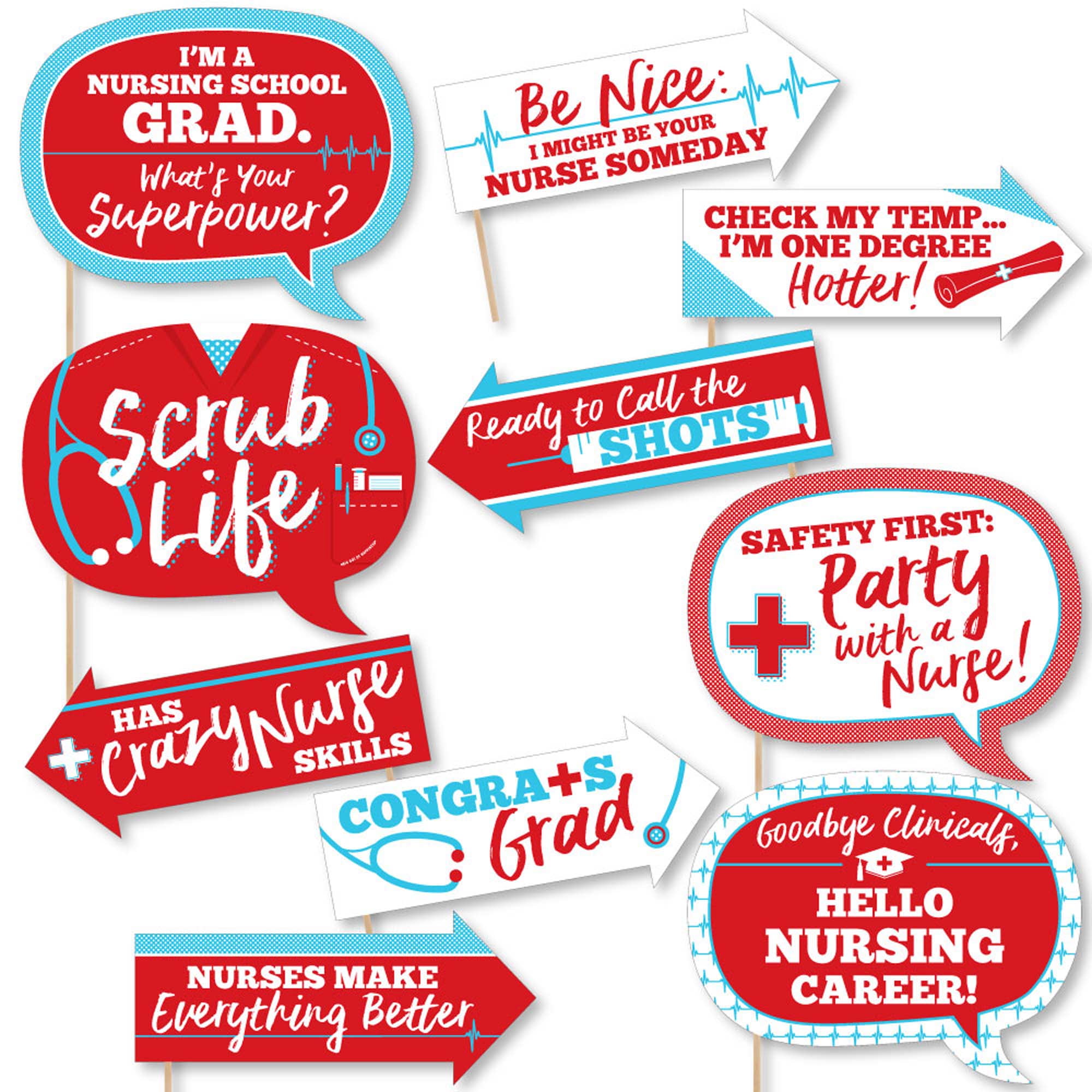 Buy Big Dot of Happiness Funny Nurse Graduation - Medical Nursing ...