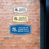 Signs ByLITA Fancy In Case of Emergency Break Glass Sign (Ivory/Dark ...