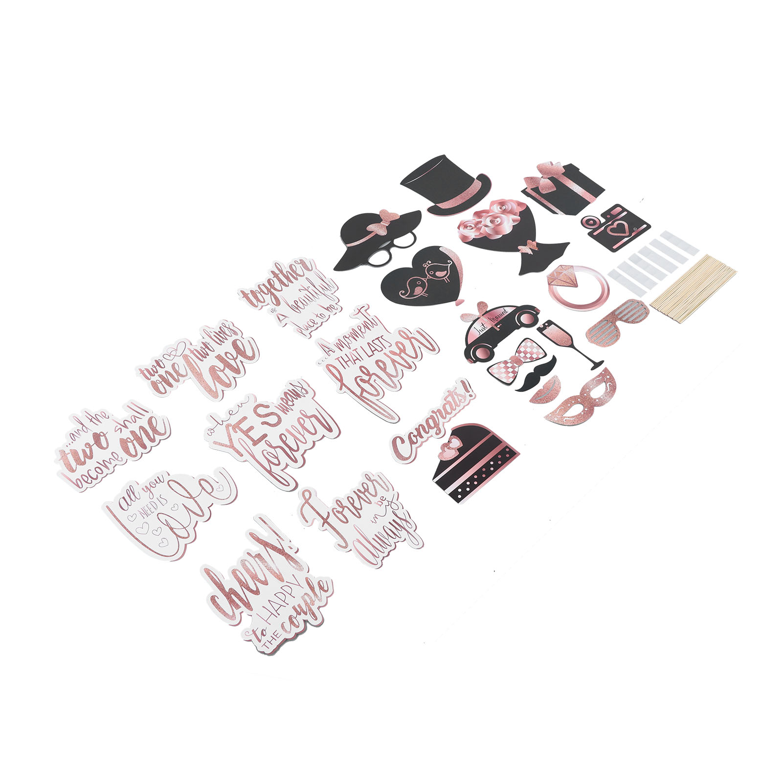 Buy Photobooth Props, Rich Patterns Party Photobooth Props Durable ...