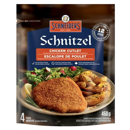 Schneiders Frozen Chicken Schnitzel Cutlets, 450 g - Walmart.ca