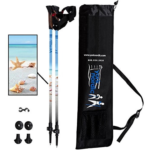 York Nordic Beach & Street Walking Poles - Shells & Beach Design ...