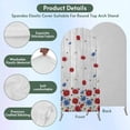 Arch Covers, Red Blue Floral Arch Covers Stretchy Backdrop 6.6'x3.3 ...