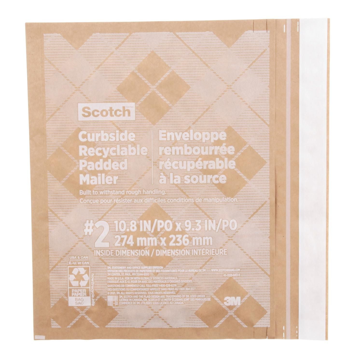 Click here for Scotch Curbside Recyclable Padded Mailer Cr-2-1-20... prices