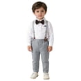 EliteGoogv Toddler Boys Formal Gentleman Suit Long Sleeve Lapel Collar ...