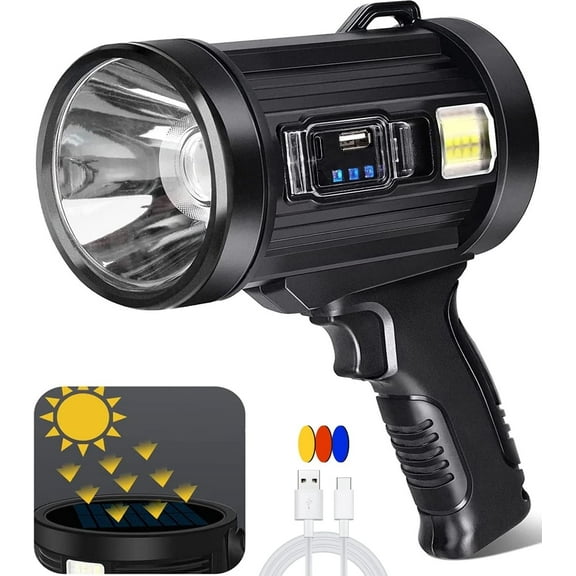 ZLCRechargeable Spotlight, 99000 Lumens Super Bright Led Spotlights ...