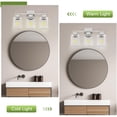 Brush Nickel Bathroom Vanity Light - 3 Fixture Square Design & Ul ...