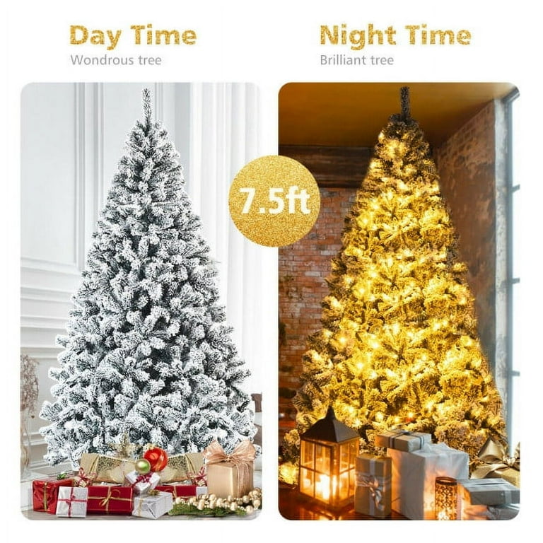 Artificial Christmas Tree Without Lights 3' King Flock Artificial