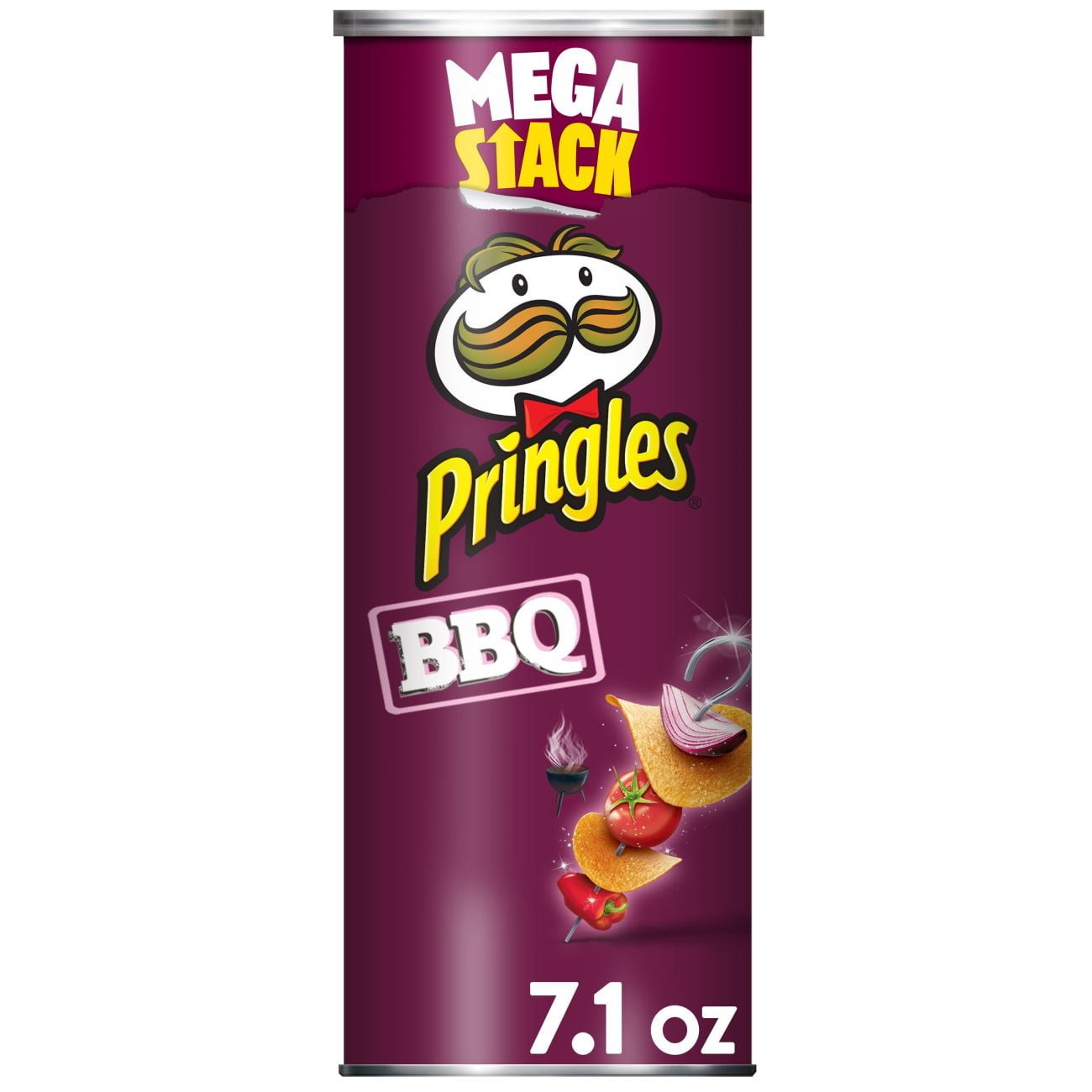 Pringles, Potato Crisps Chips, BBQ Flavored, Mega Stack, 7.1 Oz ...