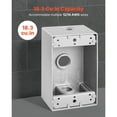 4.5x2.8x2 Inch Gray Weatherproof Outdoor Outlet Junction Box, Fits 1/2 ...