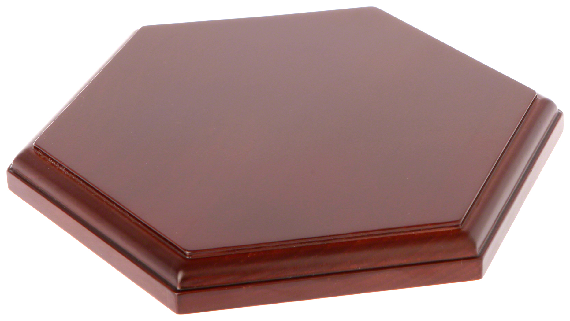Plymor Fruitwood Hexagonal Wood Display Base, 8.5" W x 7.5" D x 0.75" H ...