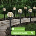 Mainstays Solar Powered Black LED Landscape Crackle Glass Ball Path ...